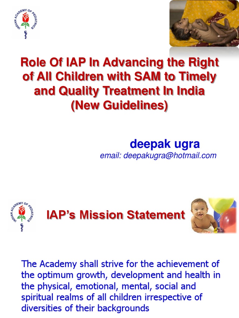 SAM Guidelines IAP Deepak Ugra 10.10.11 | PDF | Malnutrition ...