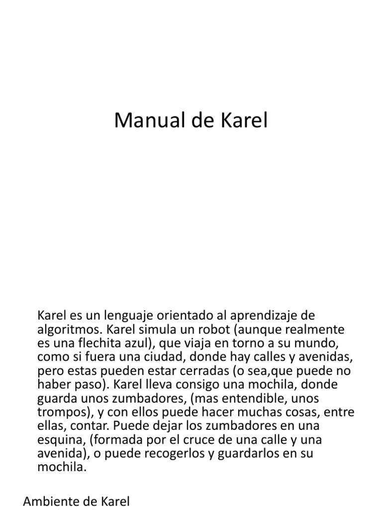 Manual de Karel | PDF | Programa de computadora | Programación
