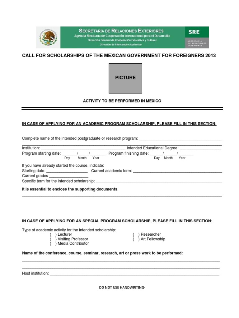 Mexican Government Form | PDF | Academic Degree | Academia