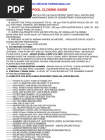 Pool Care Cheat Sheet | PDF | Water | Chemical Engineering