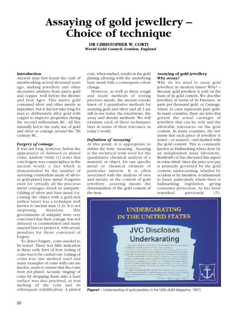 Assying Gold and Jewellery | PDF | Metallurgical Assay | Atomic ...