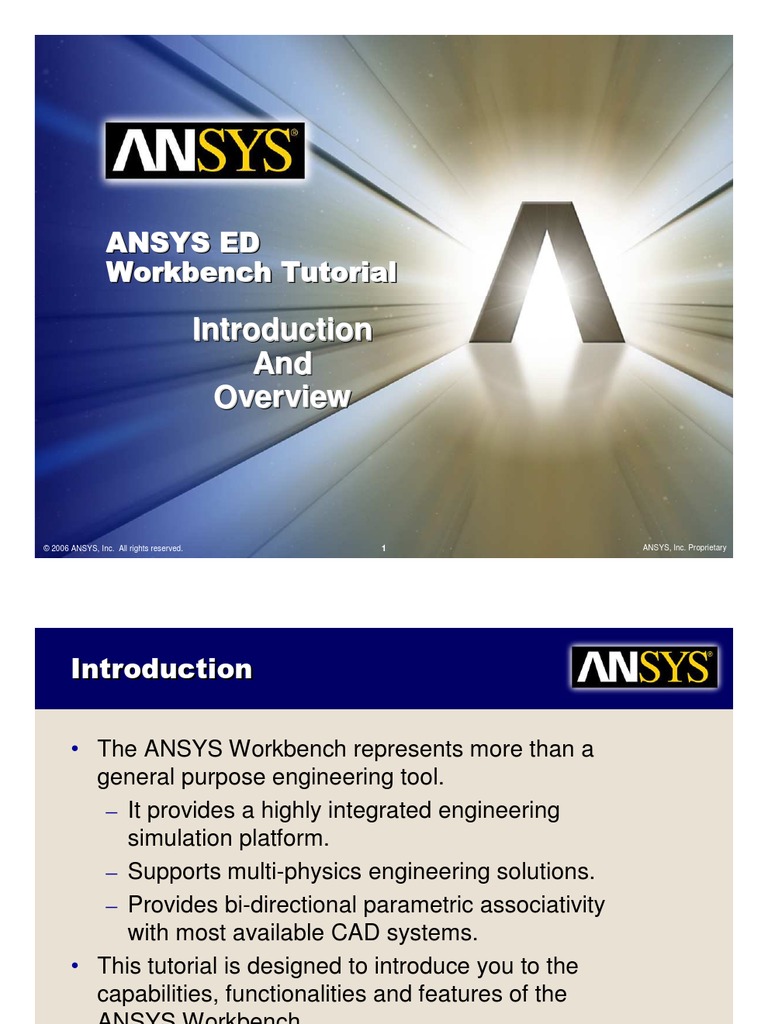 ANSYS 10.0 Workbench Tutorial - Introduction and Overview | PDF | Graphical User Interfaces ...