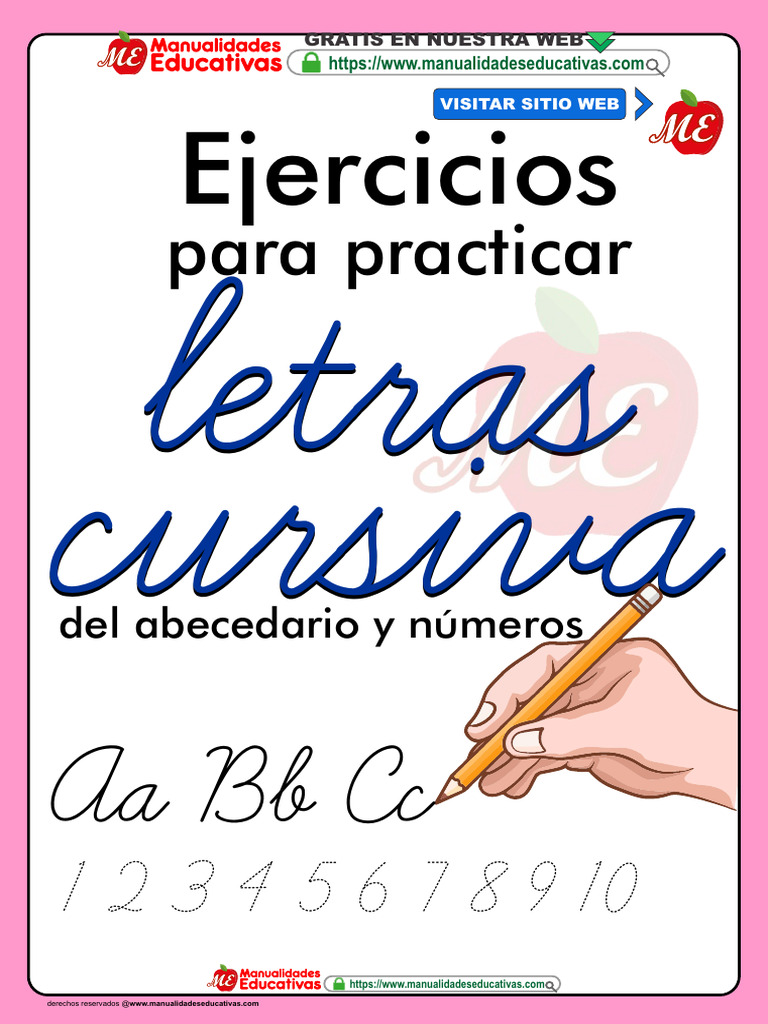 1 Ejercicios Para Practicar Lestras Cursiva Tomo i | PDF