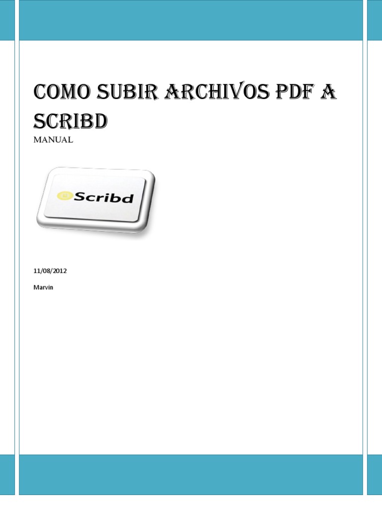Como Subir Archivos PDF A Scribd | PDF | Scribd | Red mundial