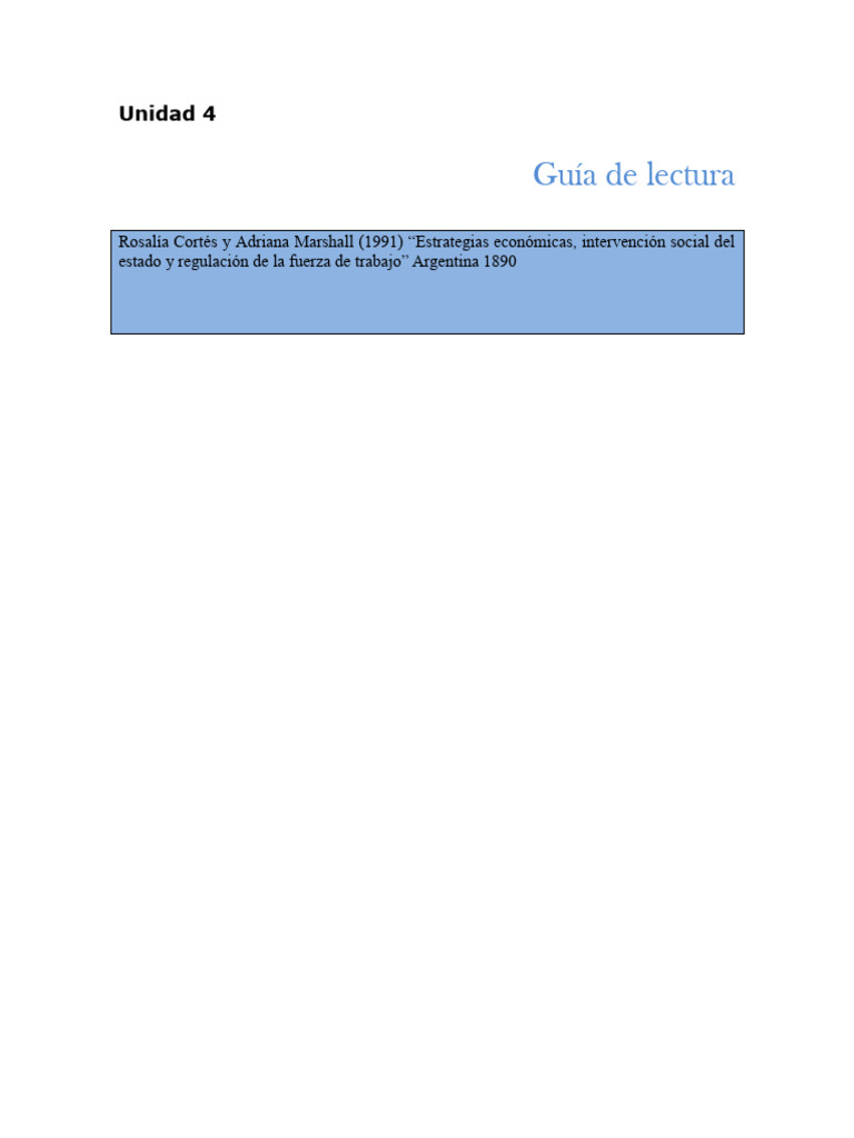 4.2 Guía de Lectura. Cortés y Marshall | PDF