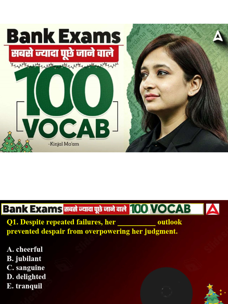 TOP 100 VOCAB WORDS PART 1 | PDF | Anger | Part Of Speech