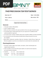 NEST 2025 Full Length Mock Test | PDF