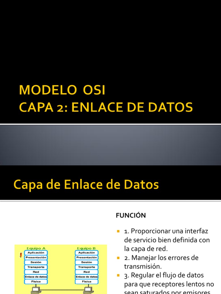 Capa 2 Modelo Osi | PDF | Detección y corrección de errores | Red de ...