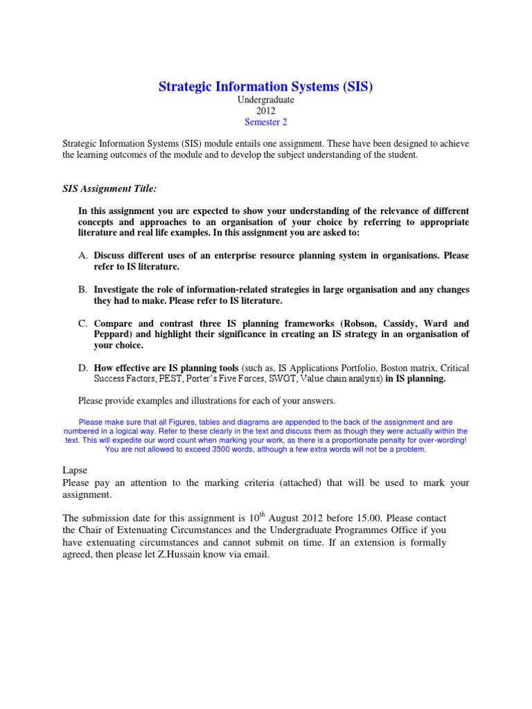 Strategic Information System | PDF | Strategic Management | Swot Analysis