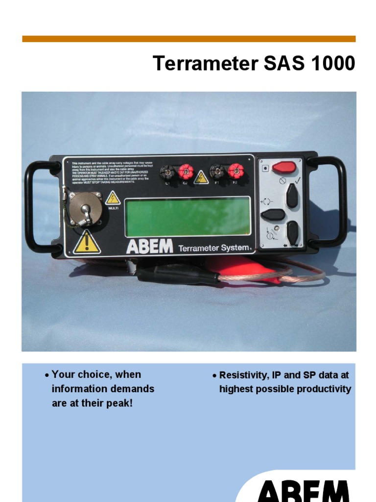 ABEM TerrameterSAS1000 | PDF | Decibel | Manufactured Goods