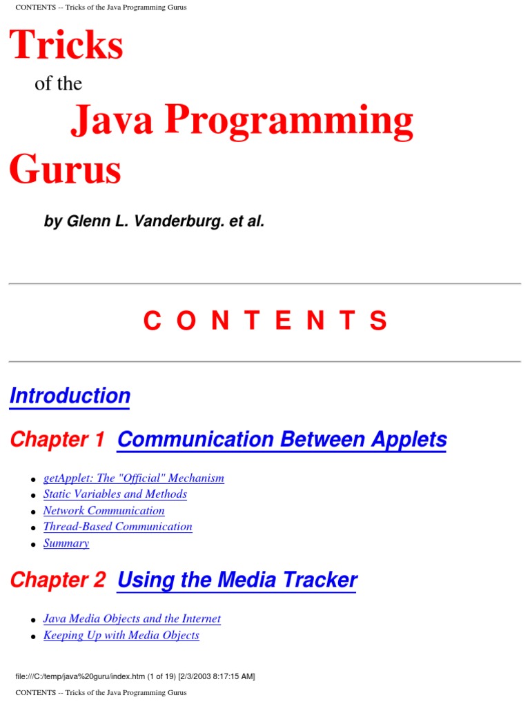 Tricks of The Java Programming Gurus | PDF | Java (Programming Language) | Library (Computing)