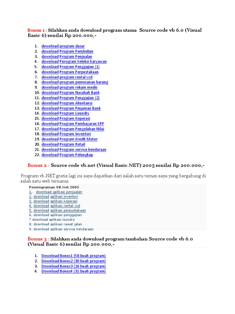 Kumpulan Source Code Visual Basic | PDF | Komputer