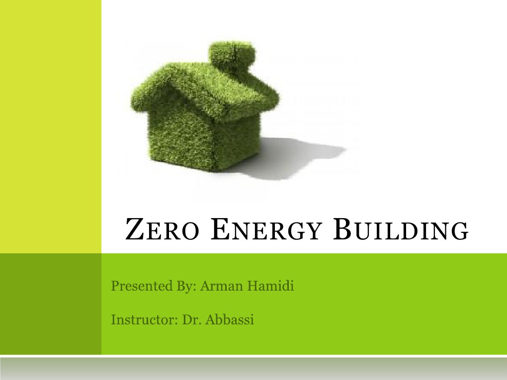 Zero Energy Building | PDF