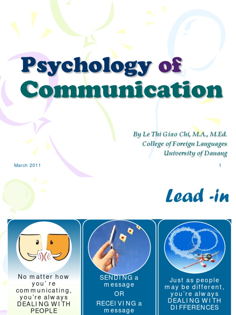 2 - Psychology of Communication | PDF | Self Actualization | Nonverbal ...