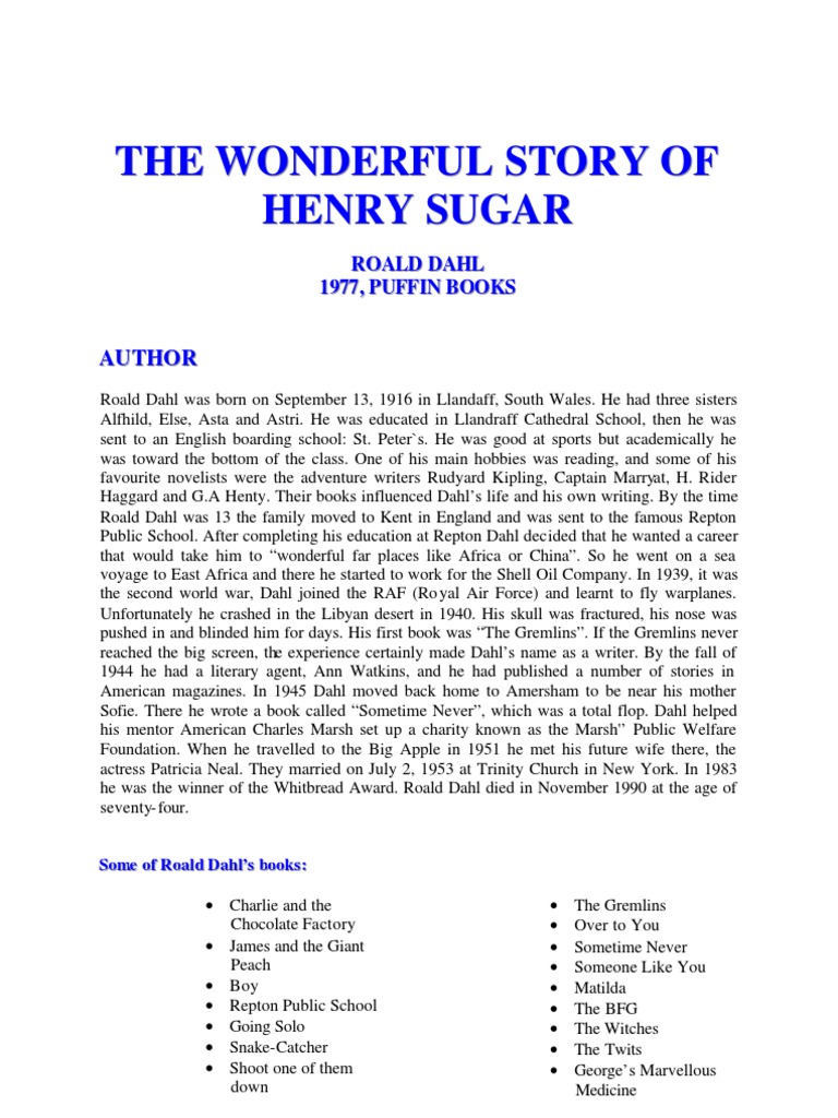 Henry Sugar | PDF