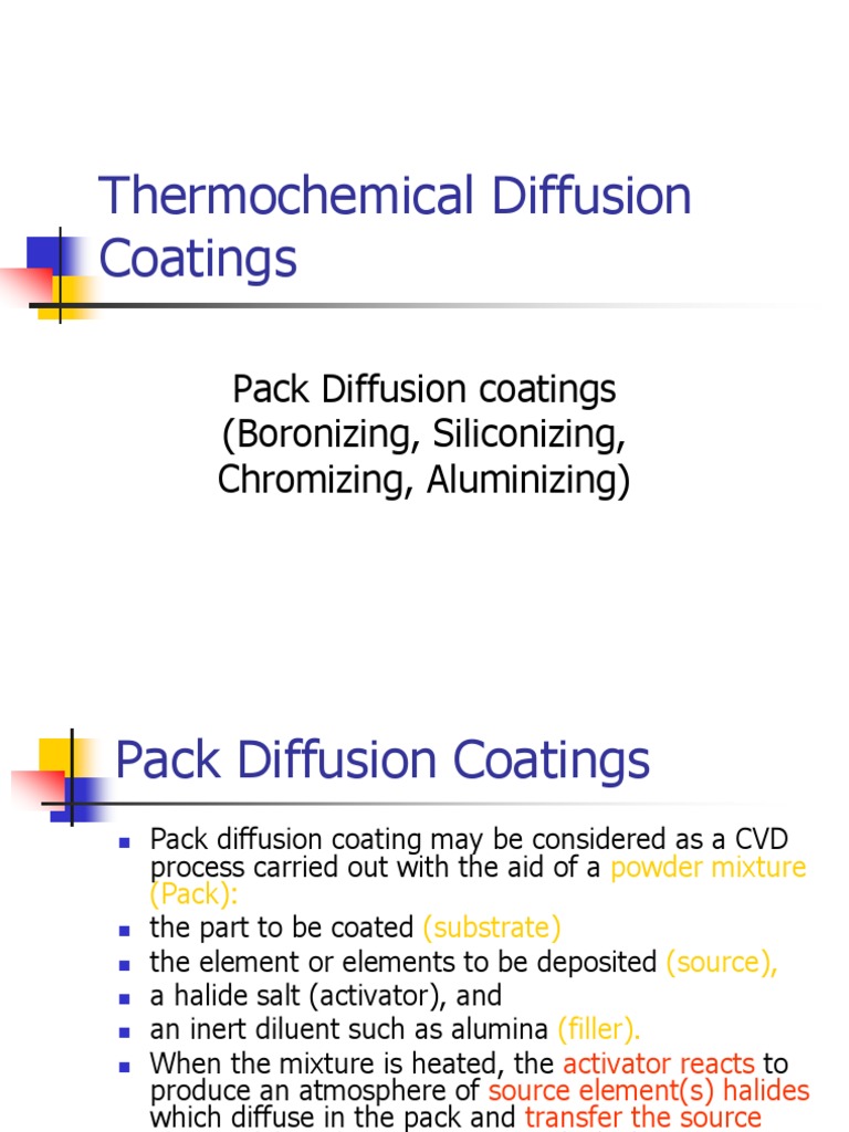 Thermochemical Diffusion Coatings | PDF | Boron | Aluminium