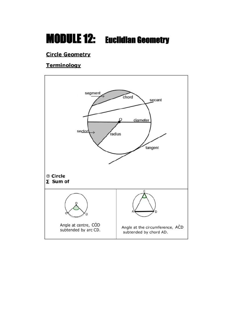 EUCLIDEAN GEOMETRY GRADE 11 REVISION | PDF