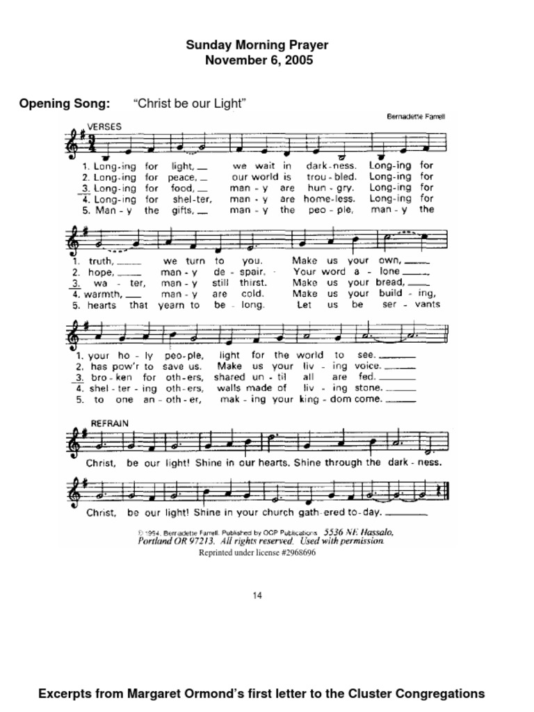 Christ Be Our Light | PDF | Faith | Theology