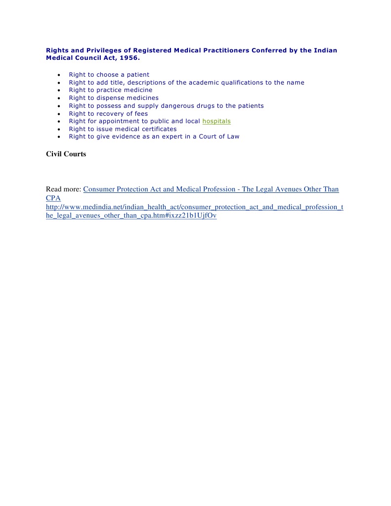 Rights of Doctors | PDF | Physician | Medicine