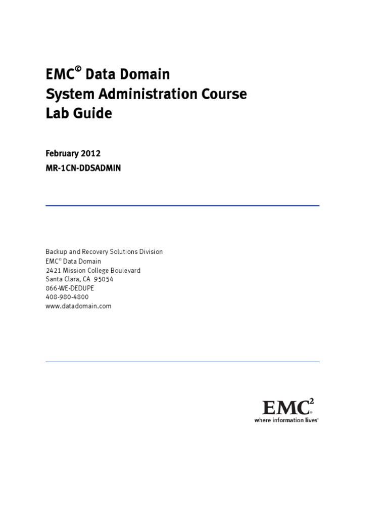 DD 5.1 Admin Lab Guide v1.0 | PDF | Microsoft Windows | Backup