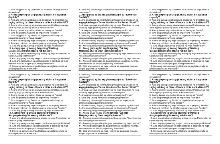 Chaldean, Persian, Phoenecian, Hebrew | PDF