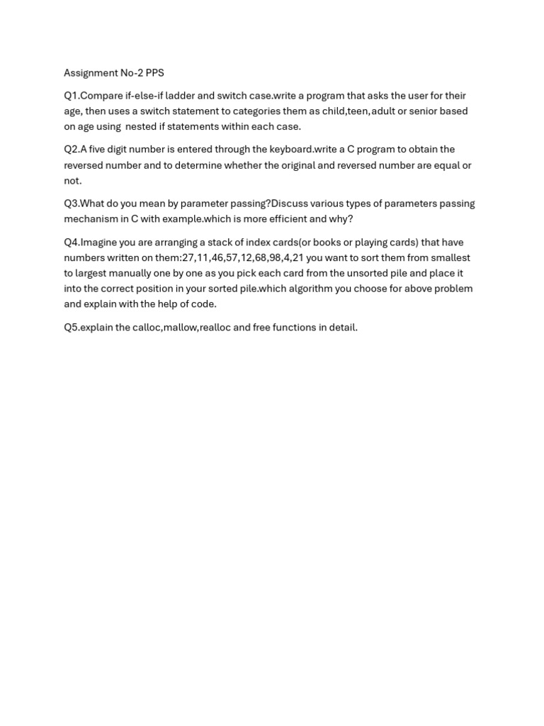 Pps Assignment No 2 Pdf 7710