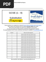 Reverse Mean Past Paper Questions | PDF