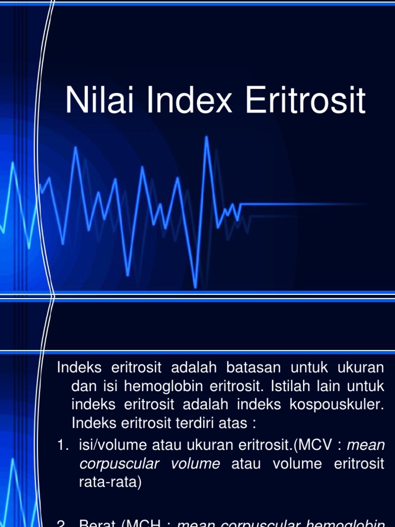 Nilai Index Eritrosit | PDF | Pengembangan Diri | Kesehatan Holistik