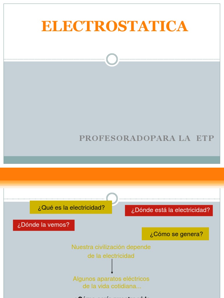 ELECTROSTATICA - PPT | PDF | Condensador | Campo eléctrico