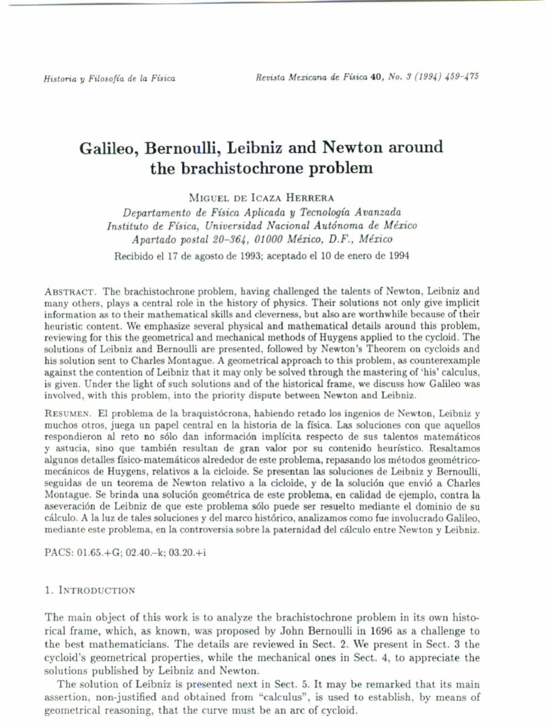 Brachistochrone Problem | PDF | Circulo | Geometría Elemental