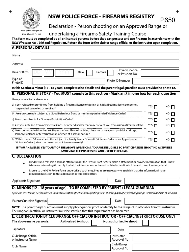 Form p650 | PDF | Violence | Identity Document