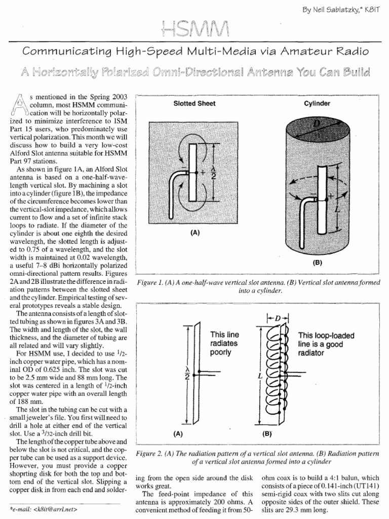 A Horizontally Polarized Omni-Directional Antenna | PDF | Amplifier | Antenna (Radio)
