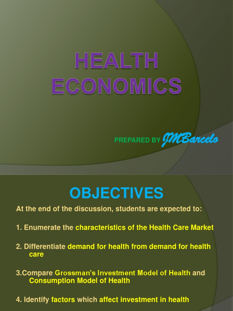 Health Demand and Investment Models | PDF | Economic Theories ...