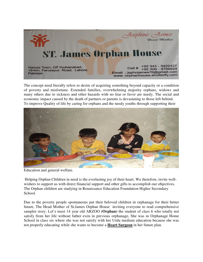 Story of A Needy Orphan Child | PDF | Orphanage | Poverty