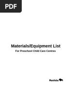 ECERS-3 Materials Checklist Guide | PDF