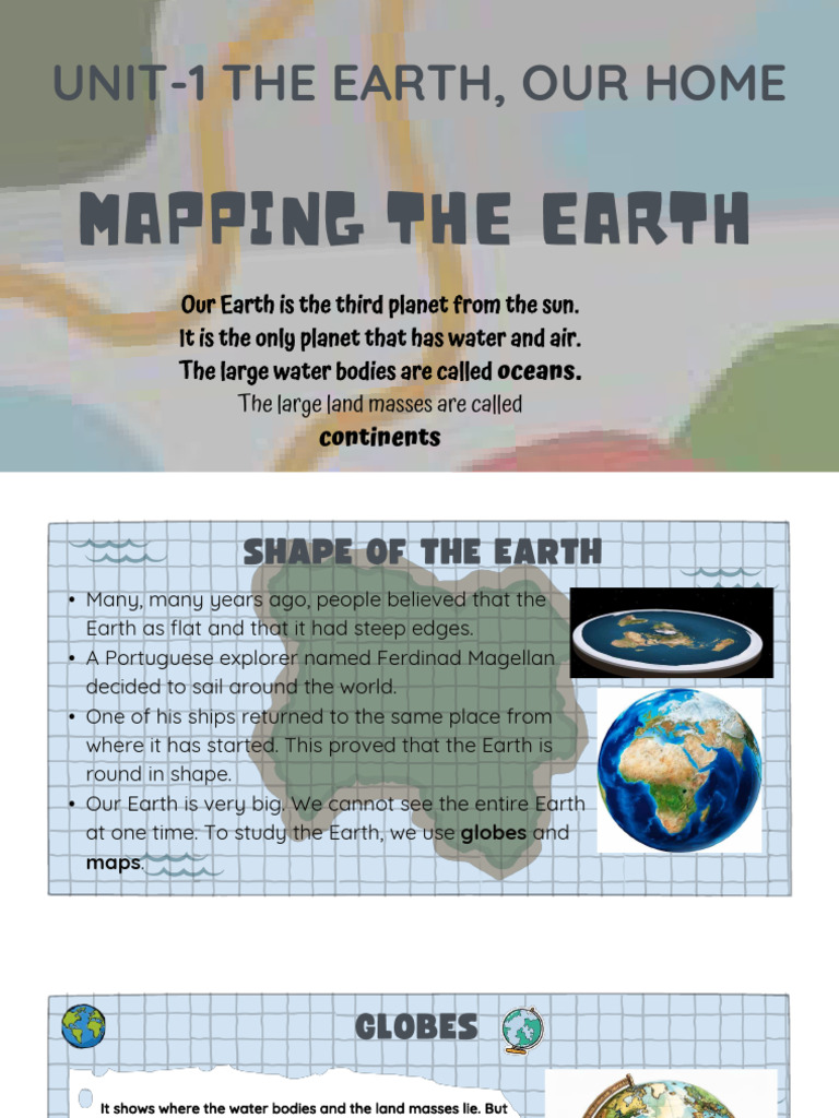 Grade-5 Unit-1 Mapping the Earth | PDF | Earth | Map