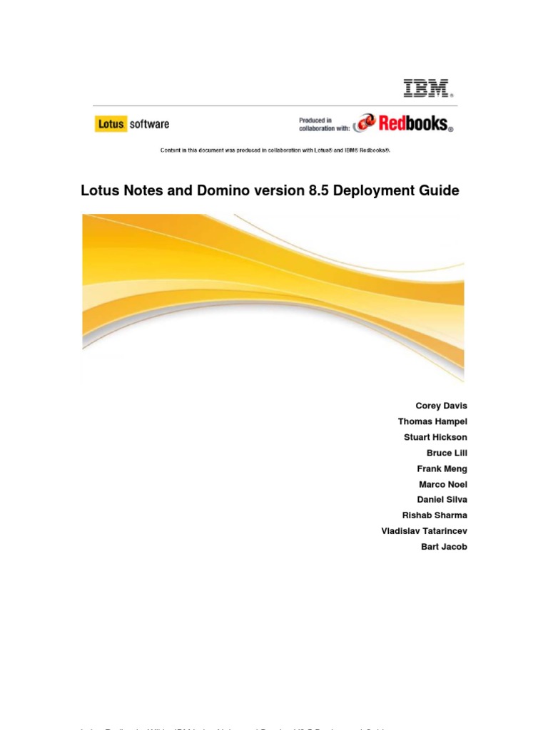 Lotus Notes and Domino V8.5 Deployment Guide | PDF | Ibm Notes | Software