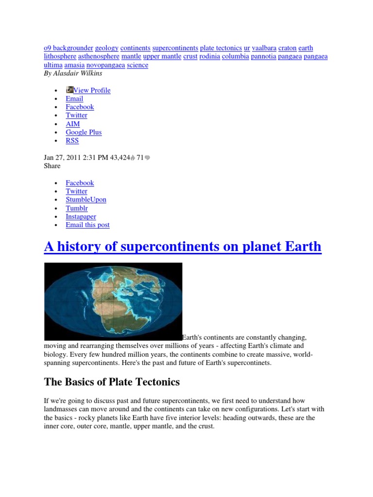 The Beginning of World - Cartograph Atlas Style | PDF | Plate Tectonics ...
