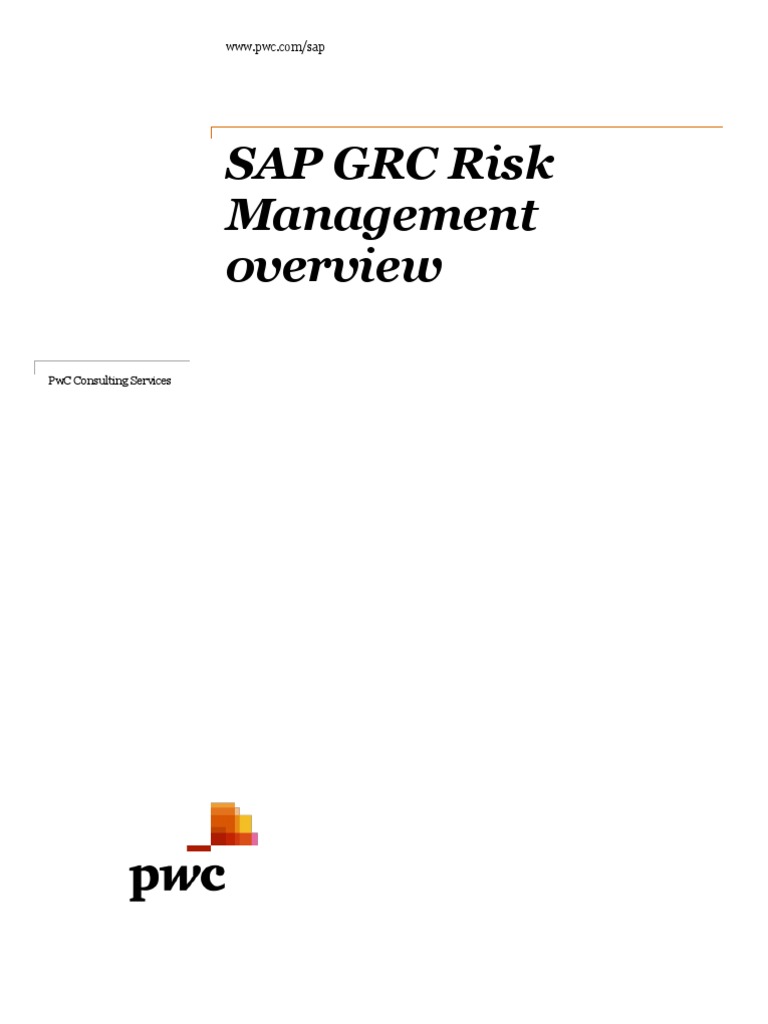 PWC GRC SAP Risk Management Overview Insiders | PDF