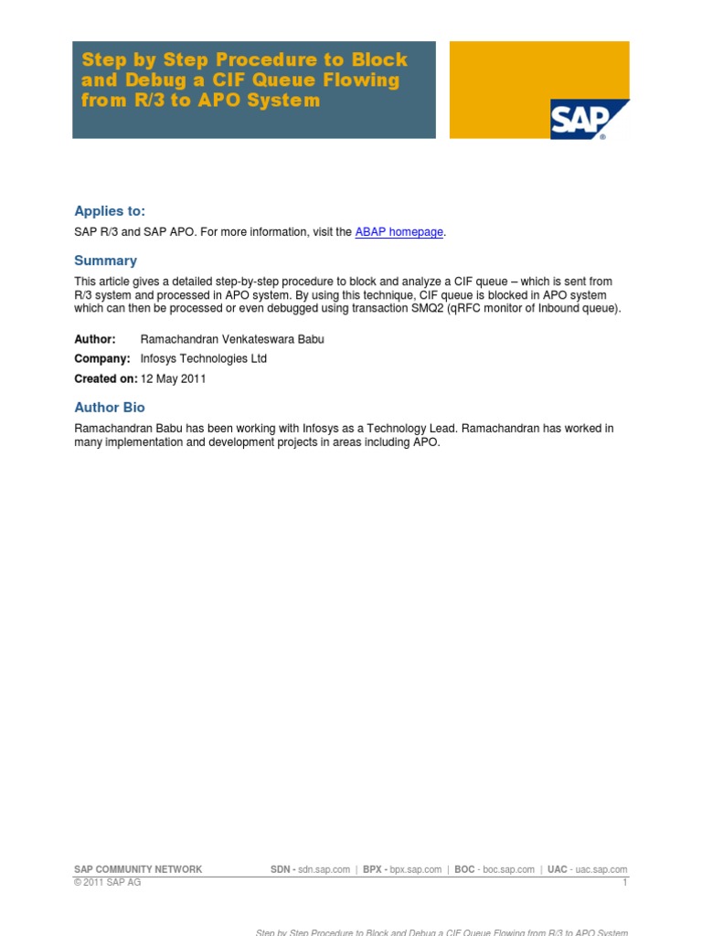 Step by Step Procedure To Block and Debug A CIF Queue Flowing From R ...