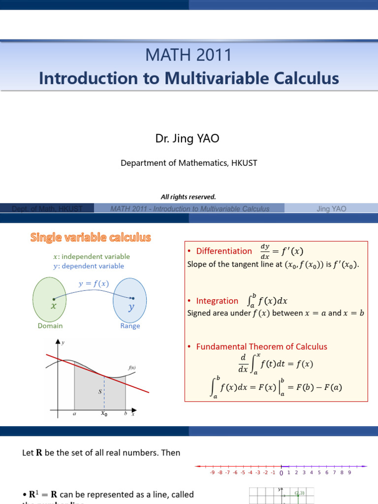 1.0 Introduction PDF | PDF | Multivariable Calculus | Calculus
