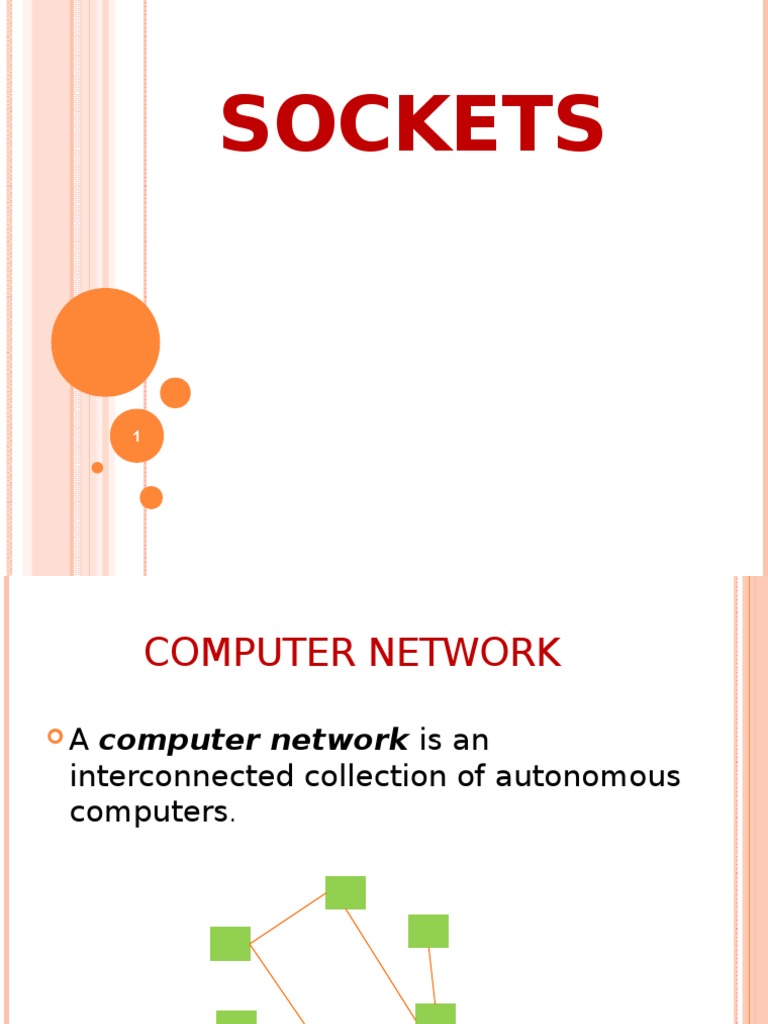 Socket Presentation | PDF | Network Socket | Port (Computer Networking)