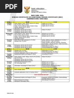 2025 Matric Final Exam Timetable | PDF | Languages Of Africa