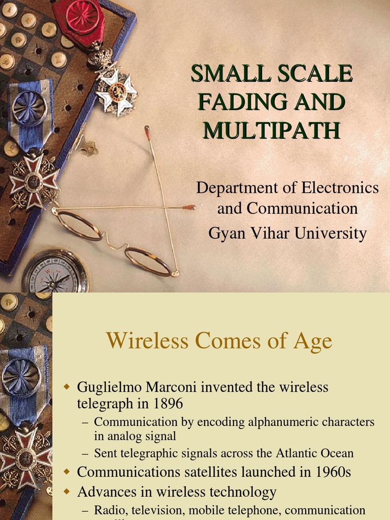 Topic 1-Multipath Fading | PDF | Wireless | Radio