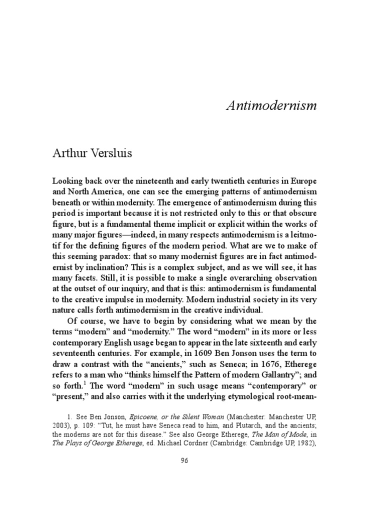 Antimodernism - Arthur Versluis | PDF | Science | Philosophical Science