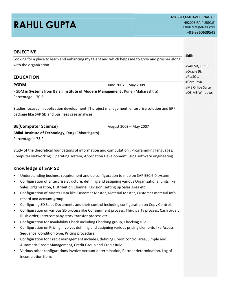 Rahul Gupta Sap | PDF | Sap Se | Computing