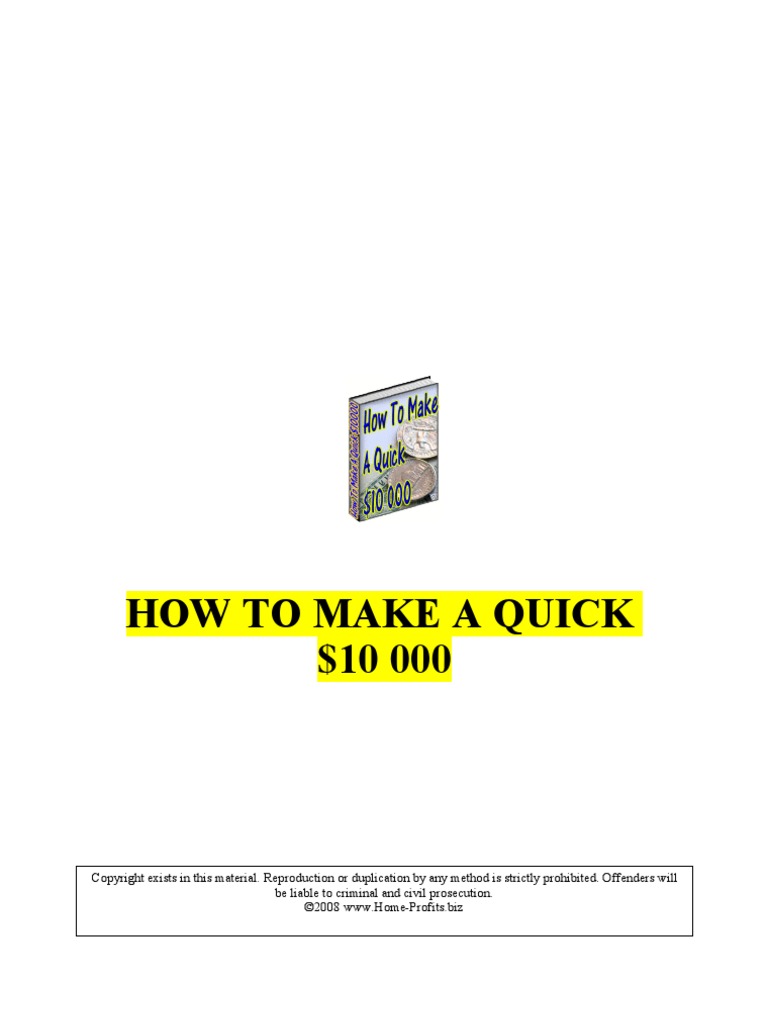 Quick Ten Grand | PDF | Newspapers | Newspaper Circulation