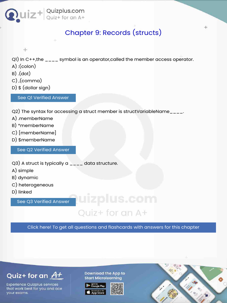 In Cthe Symbol is an Operatorcalled the Member Access Operator | PDF ...