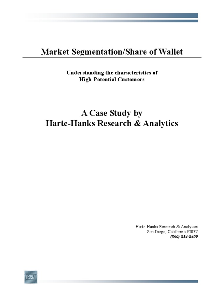 Share of Wallet Case Study | PDF | Market Segmentation | Marketing