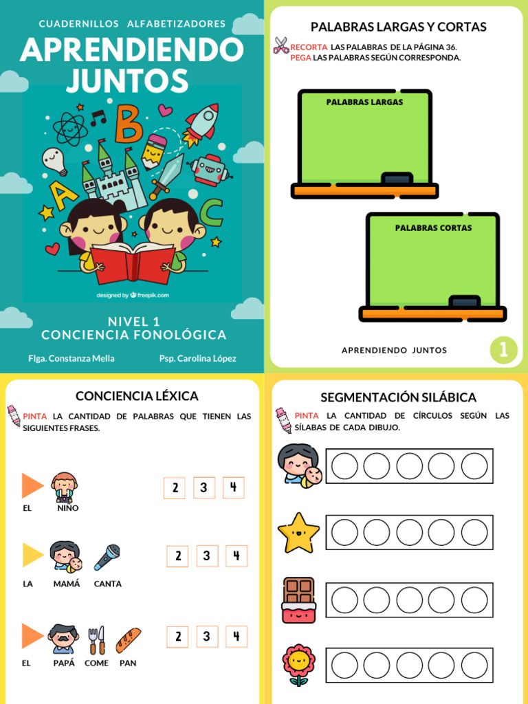 Cuadernillo Alfabetizador Aprendiendo Juntos Nivel 1 (1) | PDF | Sílaba